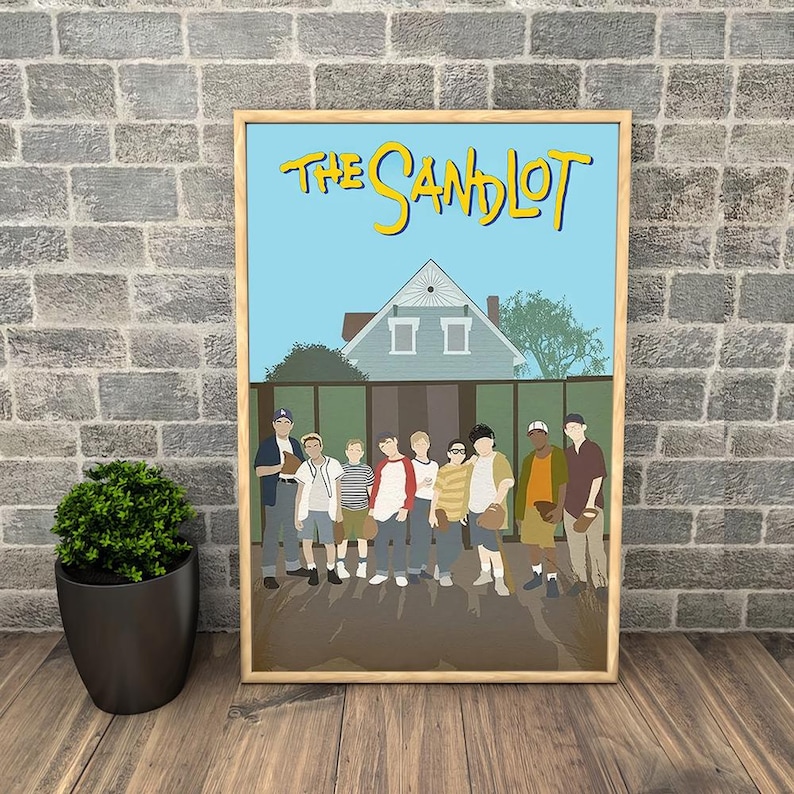 The Sandlot Movie Poster, Unique Cinema Art, Fine Canvas Art Print ...