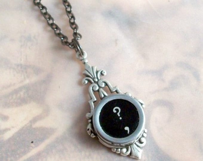 Question Mark Vintage Typewriter Key Drop Necklace - Etsy