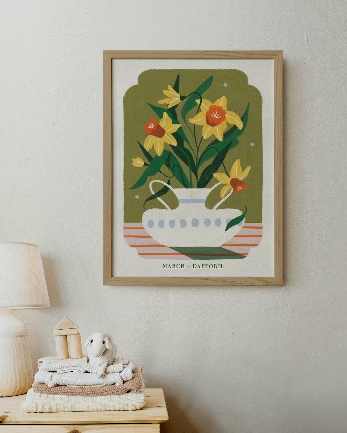 March Flower Art Print | Daffodil | Meaningful Gift | Birth Month Gift ...
