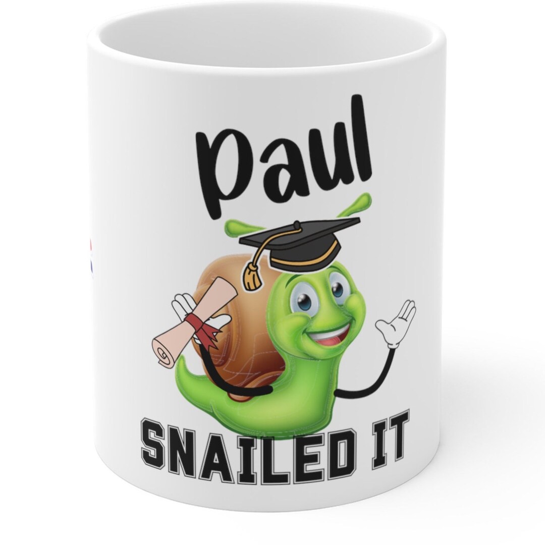Customized Graduation 2024 Mug, Custom Snail Humor Graduation Mug ...