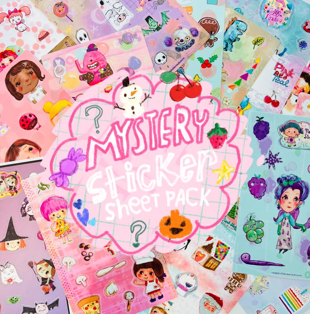 Mystery Sticker Sheet Pack - 5 Random Sheets - Etsy