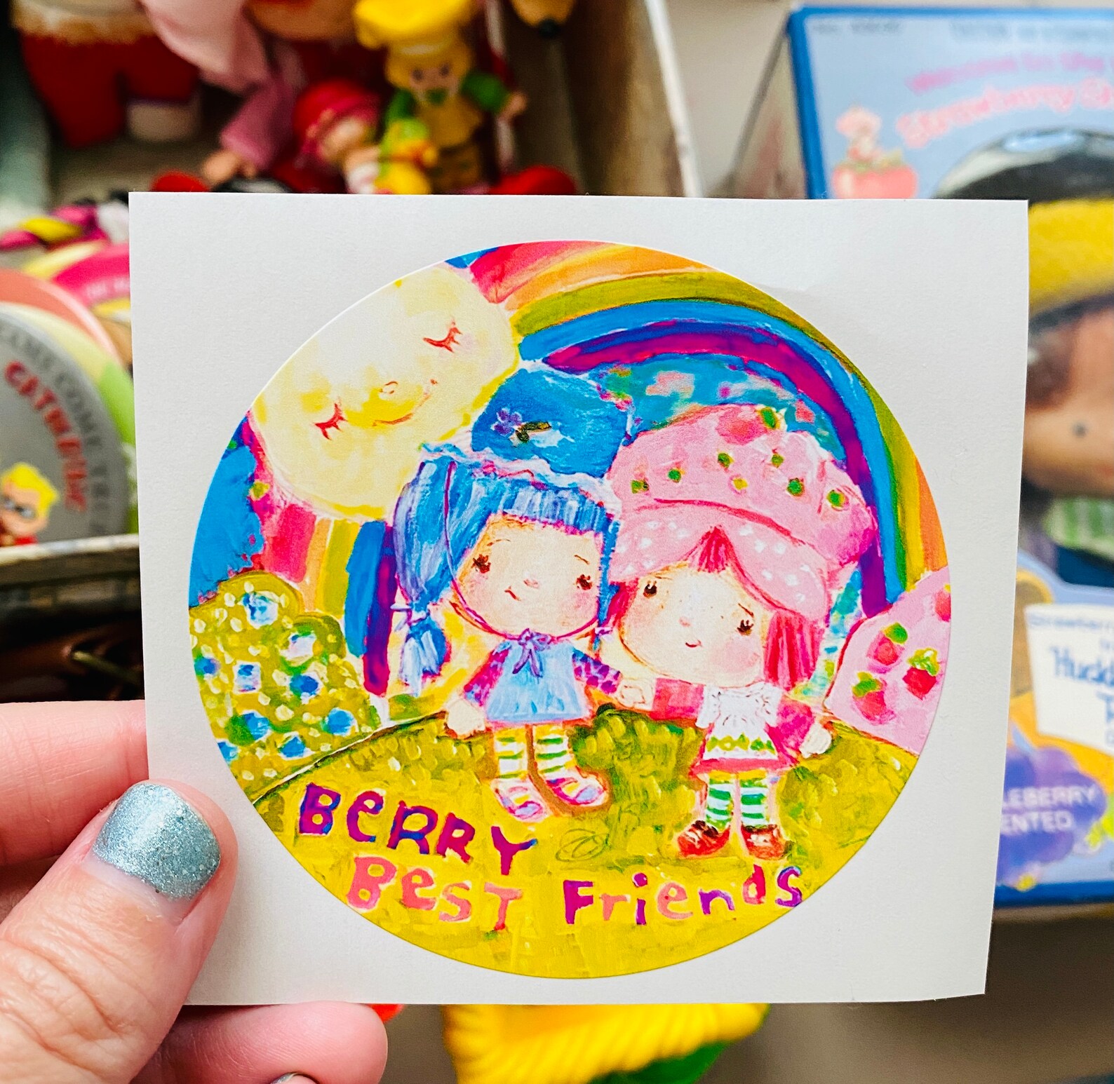 Berry Best Friends 3 Round Sticker | Etsy
