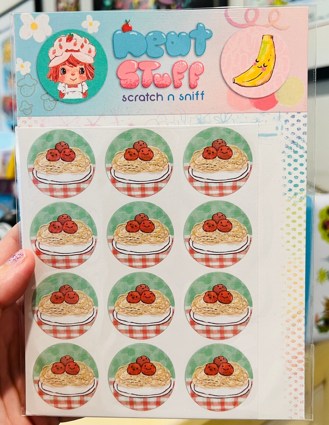Spaghetti Sticker Pack 24 Scented Stickers 1.25 - Etsy
