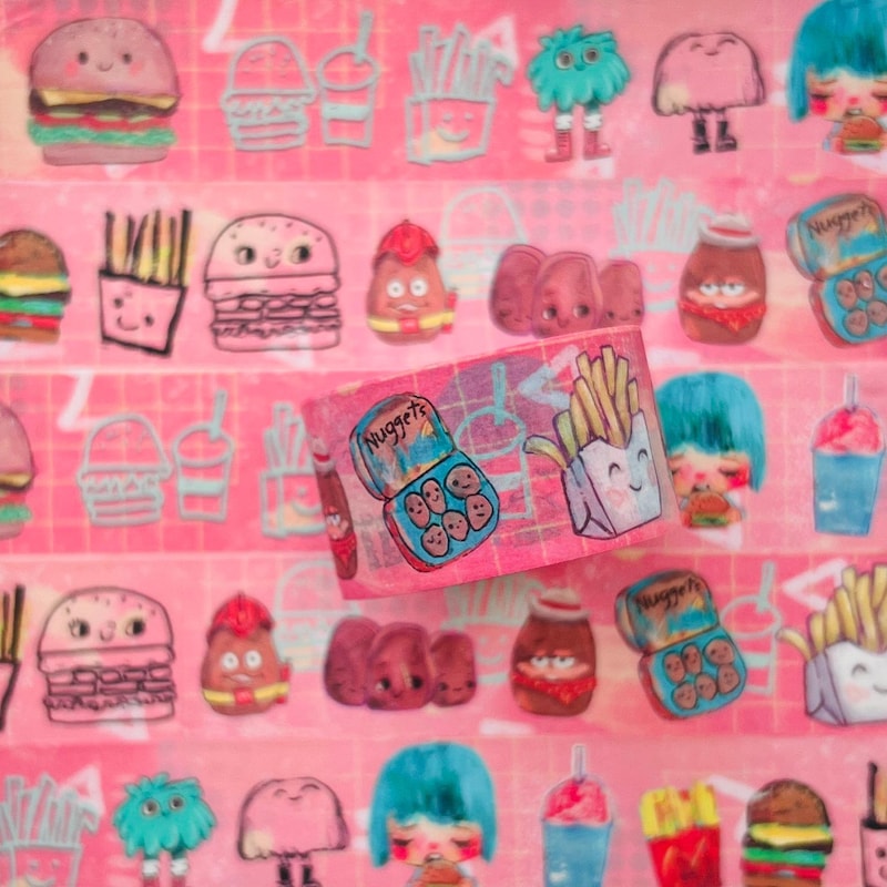 Washi Paper Food Stickers - Etsy