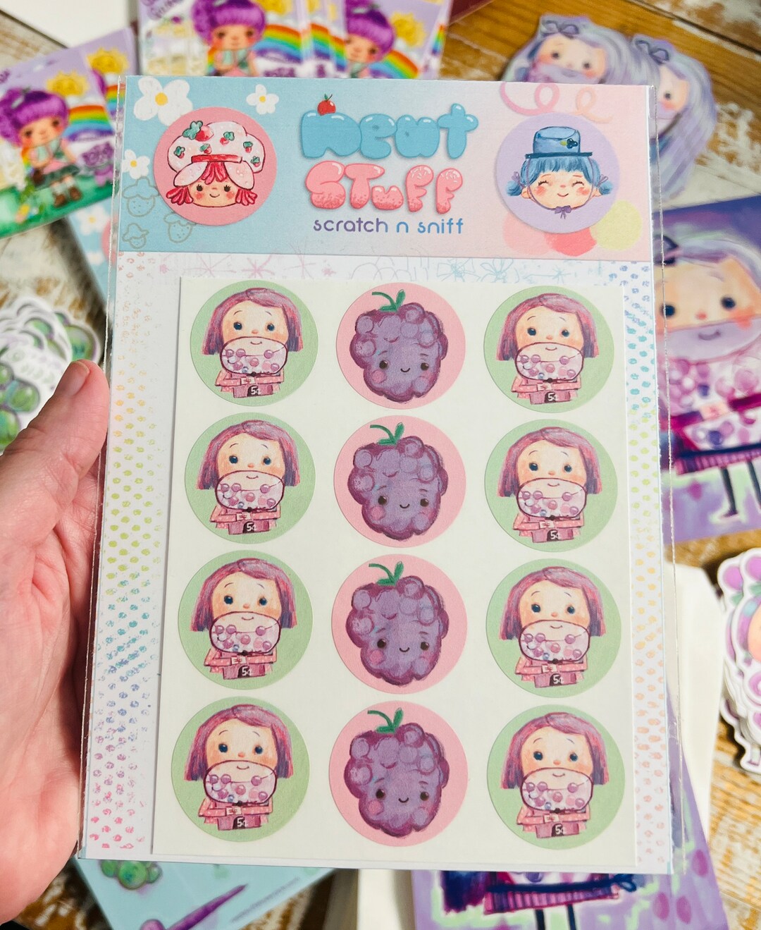Grape Bubblegum Sticker Pack 24 SCRATCH and Sniff Stickers 1.25 - Etsy