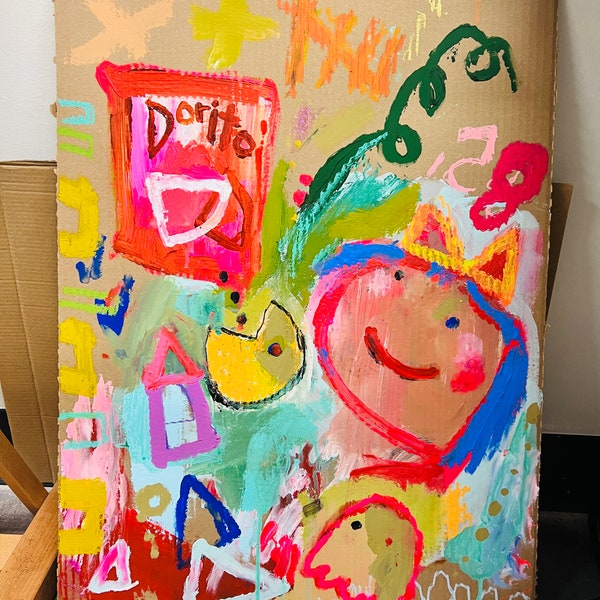 Cardboard Painting - Etsy