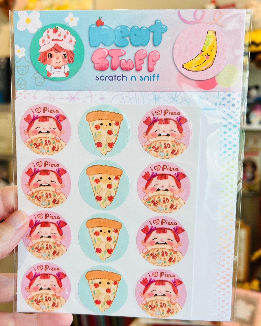 I Heart Pizza Sticker Pack 24 Scented Stickers 1.25 - Etsy