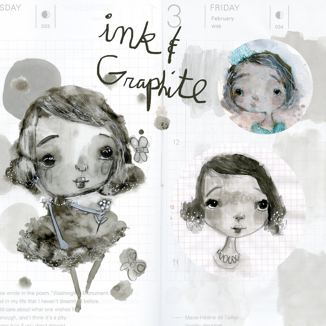 INK and GRAPHITE - Online Art Class - Etsy