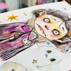 Lilith - Original 7x10 on Watercolor Paper - Etsy