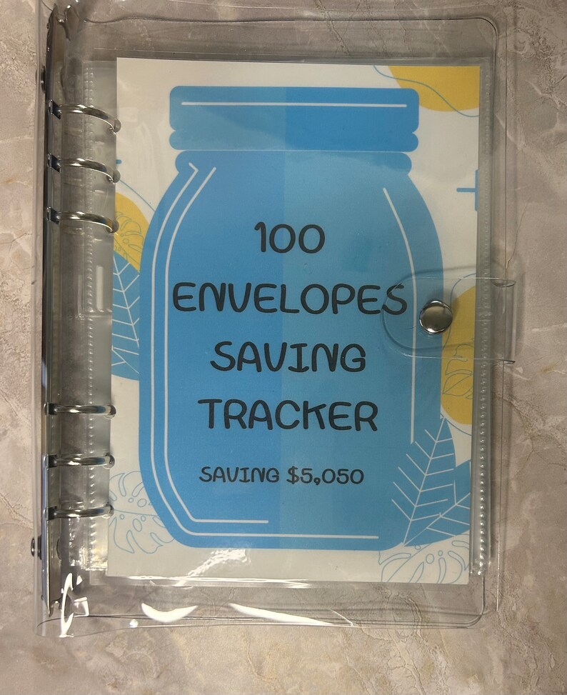 100 Envelope Savings Challenge Binder | Emergency Fund Tracker - Etsy