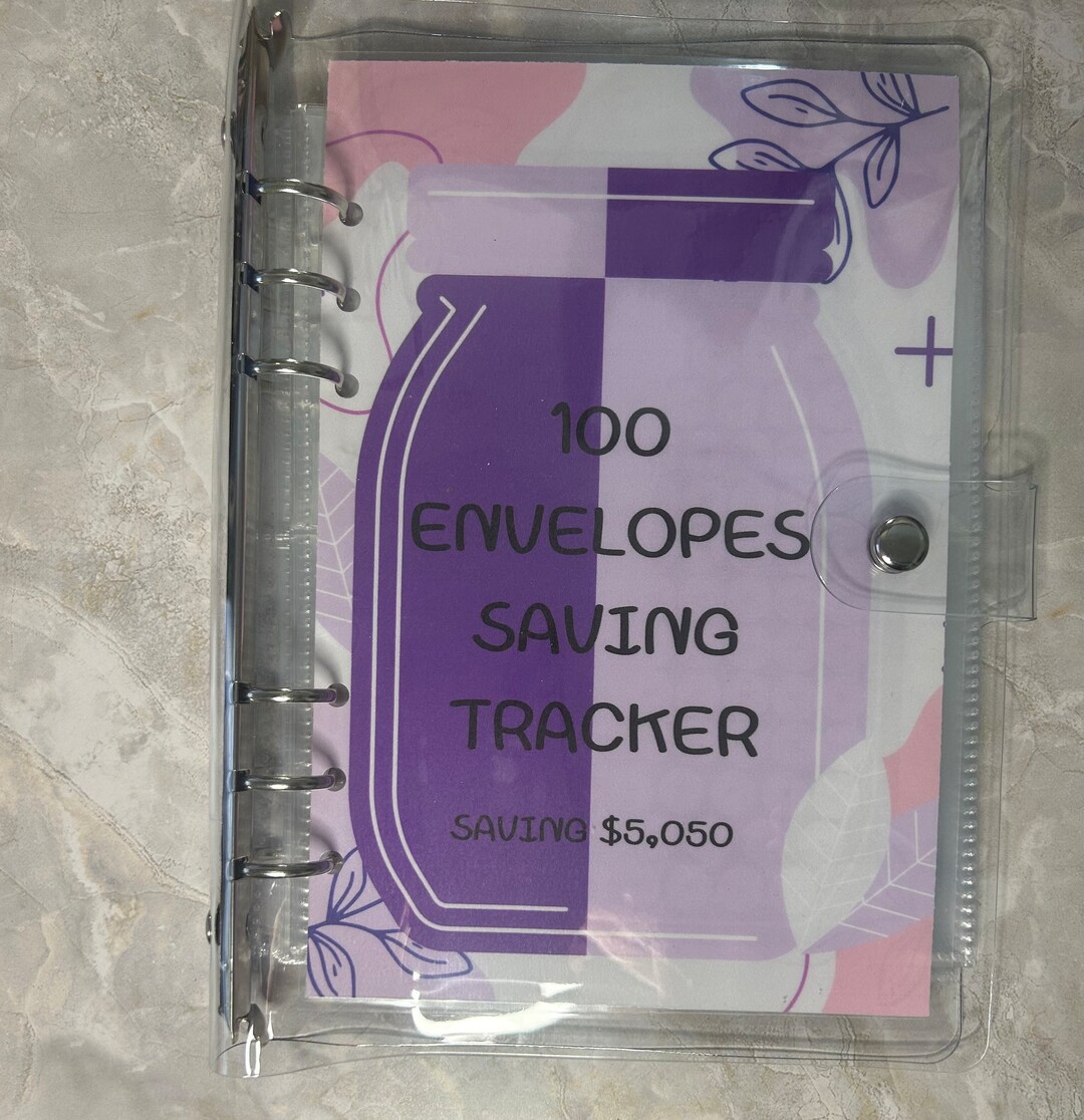 100 Envelope Savings Challenge Binder | Emergency Fund Tracker - Etsy