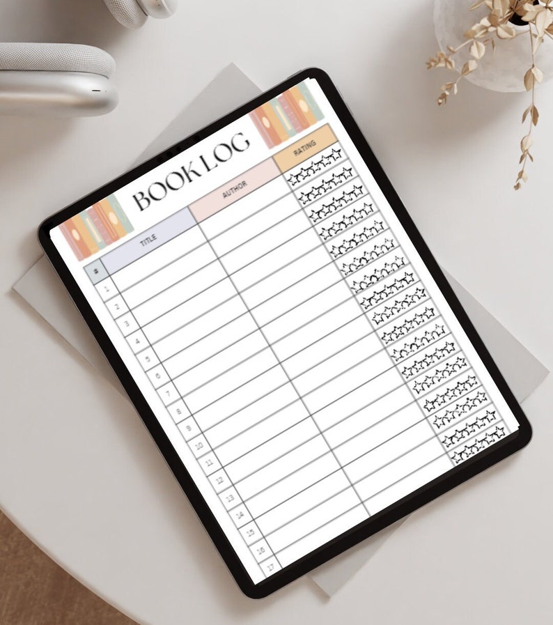 Book Log, Book Tracker, Printable Tracker, Reading List, to Read ...