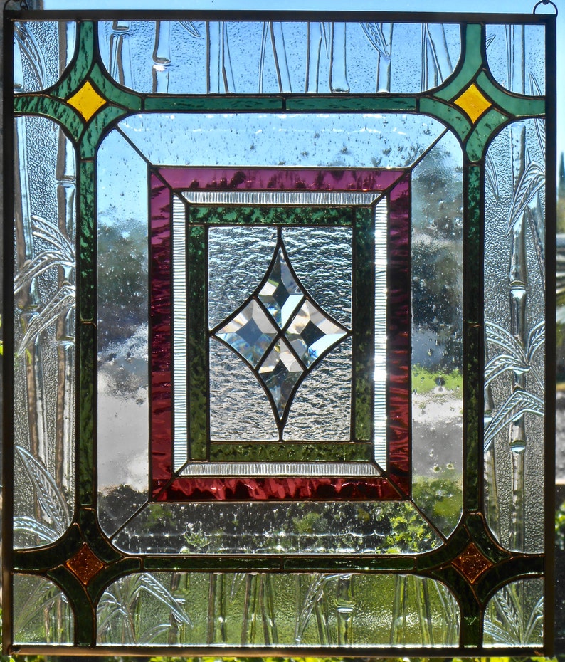 Bamboo Star Stained Glass Window 18 X 21 FREE - Etsy