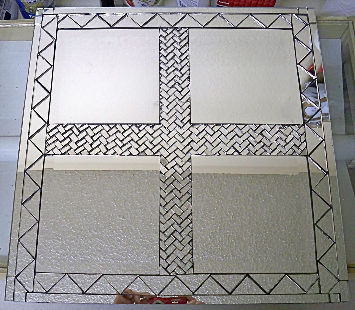 Mosaic Mirror Herringbone Design - Etsy