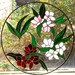 Oleander Trio Stained Glass Window Panel - Etsy