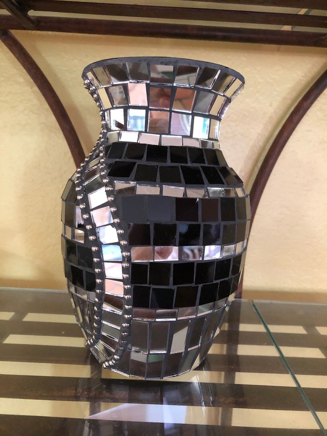 Mosaic Vase Mirrors & Swirls - Etsy