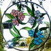 Oleander Trio Stained Glass Window Panel - Etsy