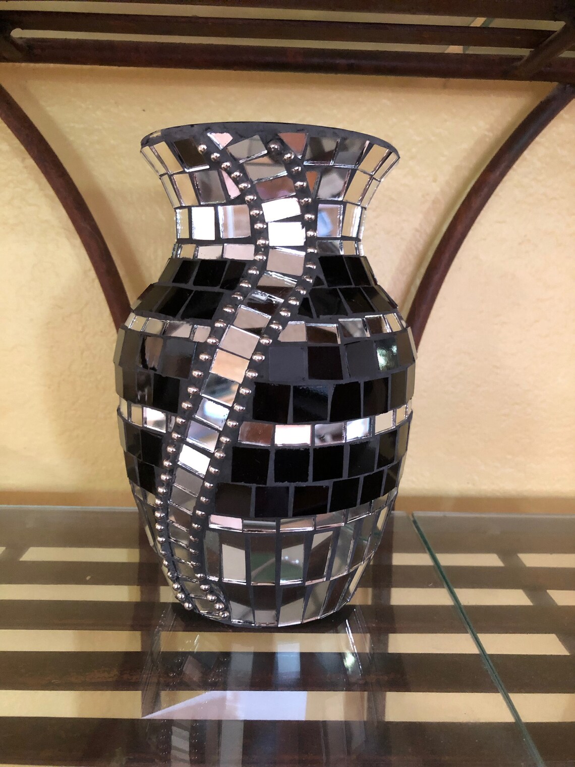 Mosaic Vase Mirrors & Swirls - Etsy