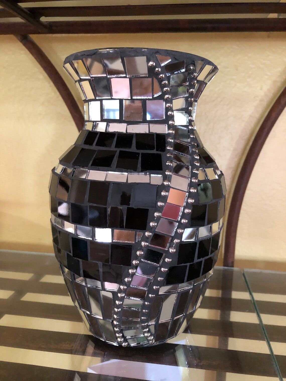 Mosaic Vase Mirrors & Swirls - Etsy