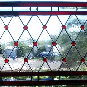 Diamond Grid Stained Glass Window Panel or Cabinet Door Insert - Etsy ...