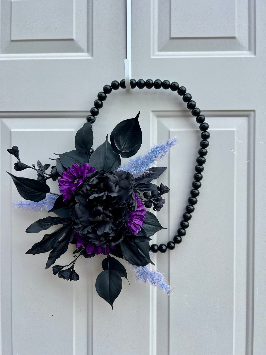 Black Coffin Gothic Style Wreath for Halloween or All Year Round Wreath ...