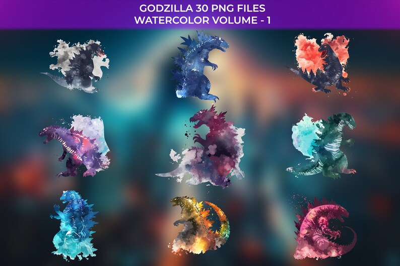 Godzilla Clipart, PNG Files Bundle, Godzilla Minus One Godzilla Shirt ...