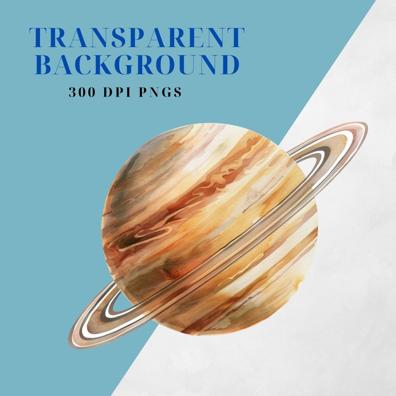 Watercolor Space Clipart Pack | 13 Transparent PNG Graphics of Spaceman ...