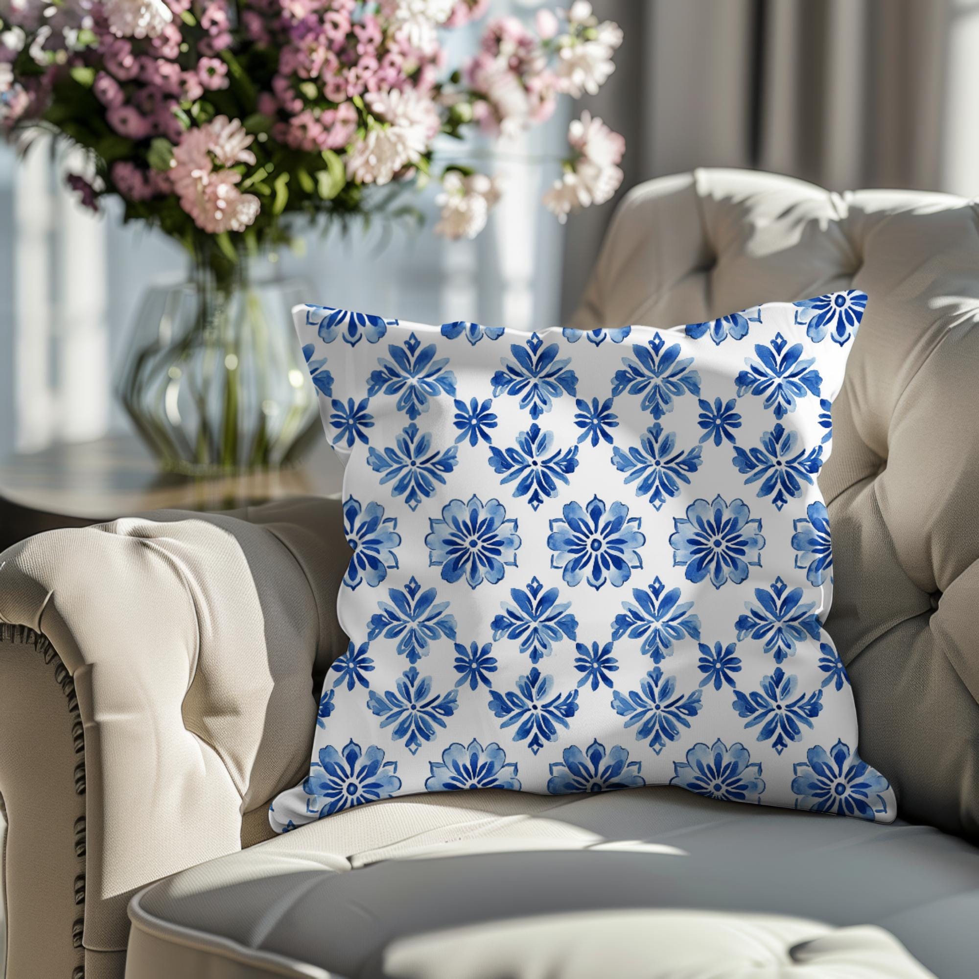 Mexican Talavera Tile Clipart & Seamless Patterns | Blue and White ...