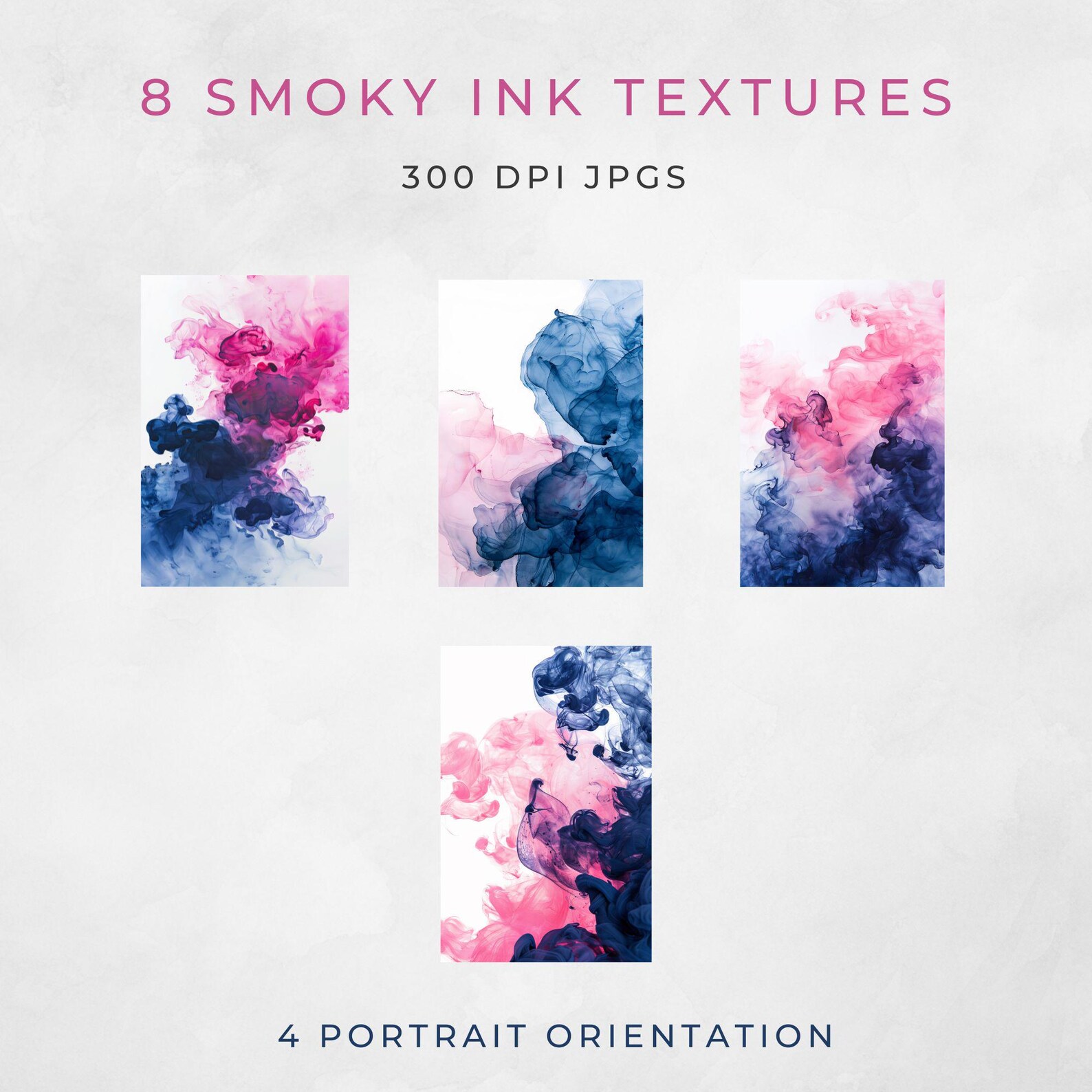 Pink & Navy Smoky Ink Textures: Digital Paper Set (8 High-res Jpgs) - Etsy