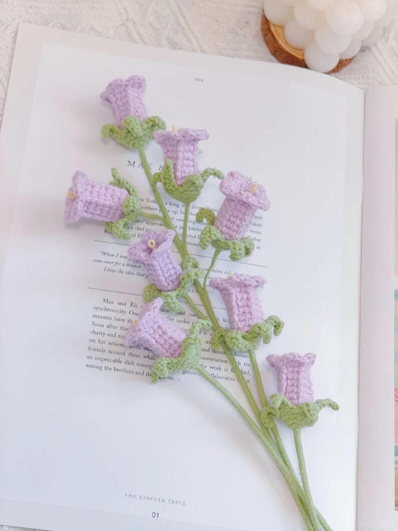 Crochet Bouquet Pattern PDF DIY Rose, Eucalyptus, Bellflower Wedding ...