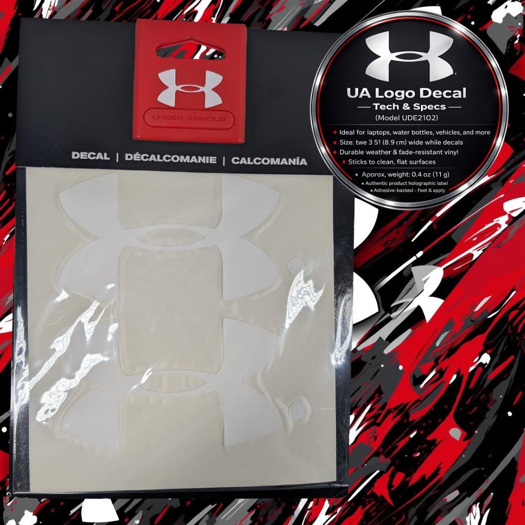 Under Armour UA Logo Decals, White Vinyl Stickers (2-pack, 4 Inch) - Etsy