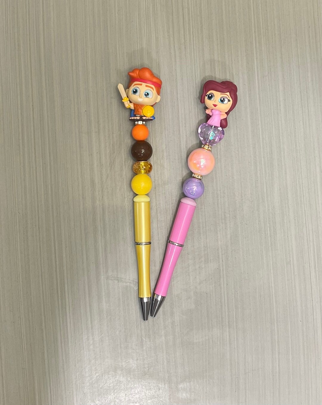 Doorable Beaded Pens Fancy Fun Disney Inspired Hercules Meg - Etsy