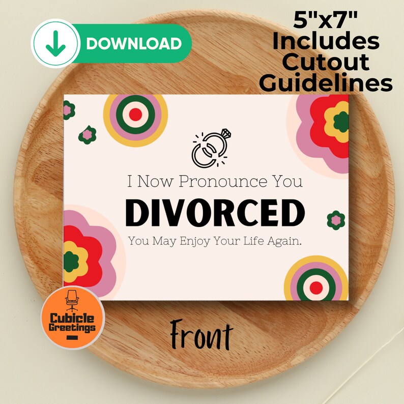 Printable Divorce Card for Friend Divorce Support Card for Her Divorce ...