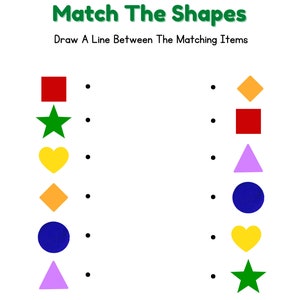 Printable Matching Worksheets for Kids Picture Match Kindergarten ...