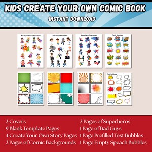 Comic Strip Templates Create Your Own Comic Book Includes 9 Blank ...