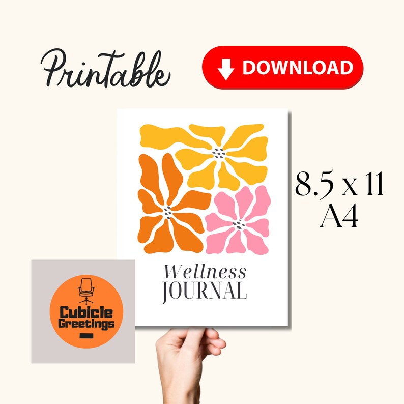 Wellness Journal Printable: Self-care, Gratitude & Morning Reflection ...