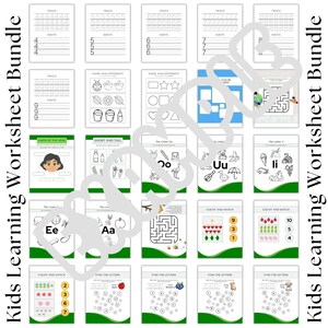 Preschool Pre-k + Kindergarten Learning Bundle 94 Pages Printable ...