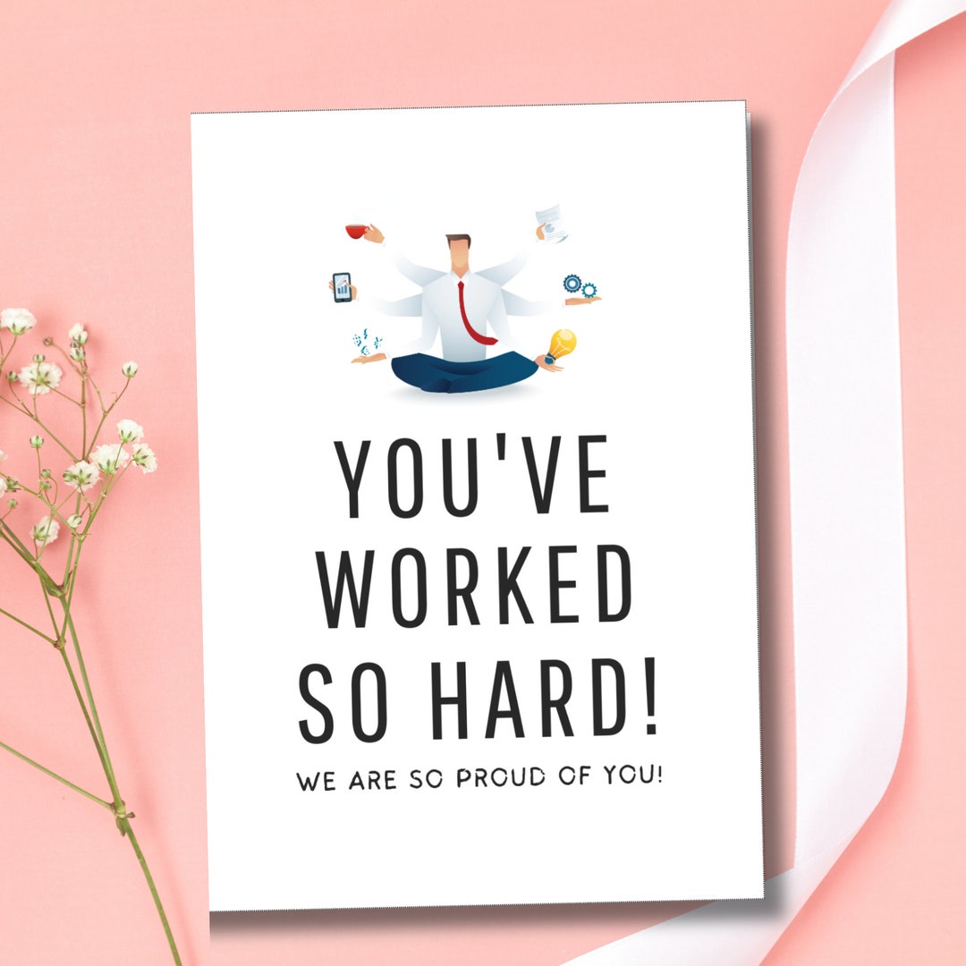 Funny Work Congratulation Card for Coworker Great Work Greeting Card ...
