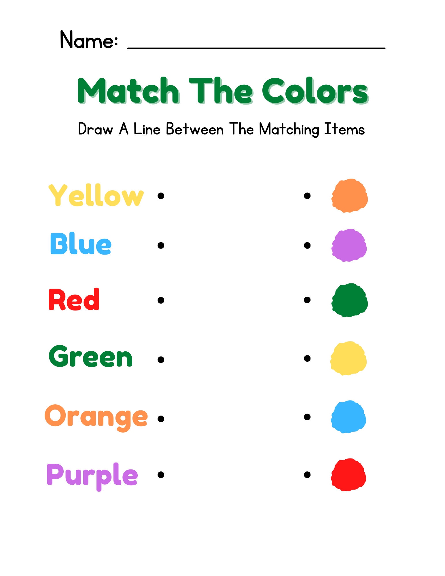 Printable Matching Worksheets for Kids Picture Match Kindergarten ...