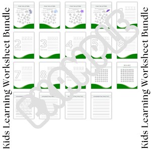 Preschool Pre-k + Kindergarten Learning Bundle 94 Pages Printable ...