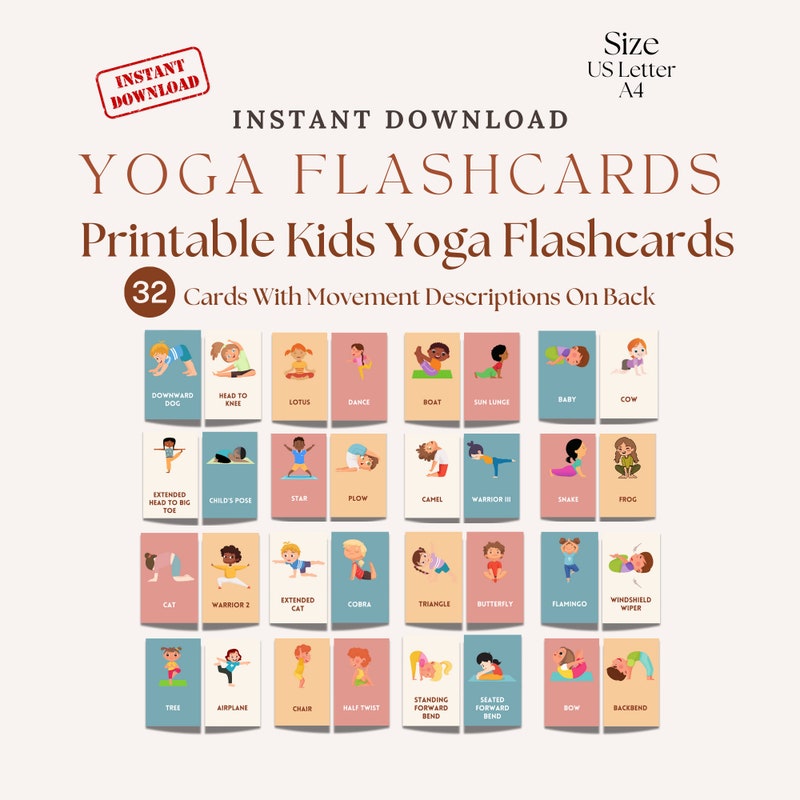 Yoga Cards for Kids - Etsy