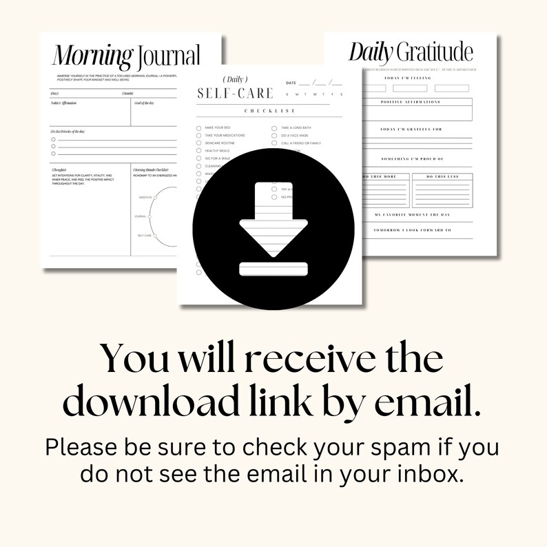 Wellness Journal Printable: Self-care, Gratitude & Morning Reflection ...