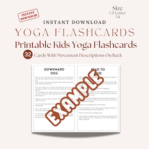 Toddler Montessori Printable Yoga Flashcards for Kids Easy Yoga ...