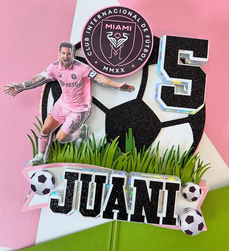 Messi-themed Cake Topper for Inter Miami - Etsy