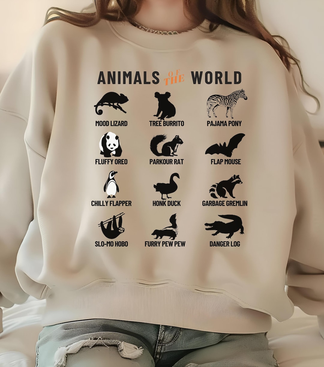 Funny Animal Names Sweatshirt, Cute Mammal T-shirt, Humorous Pet Tee ...