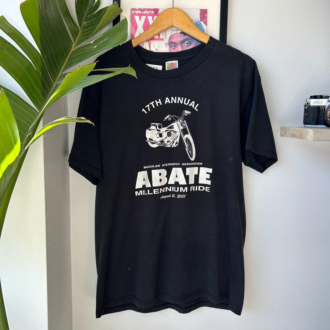 VINTAGE 2001 | Muscular Dystrophy Abate Millennium Ride Biker T-shirt ...