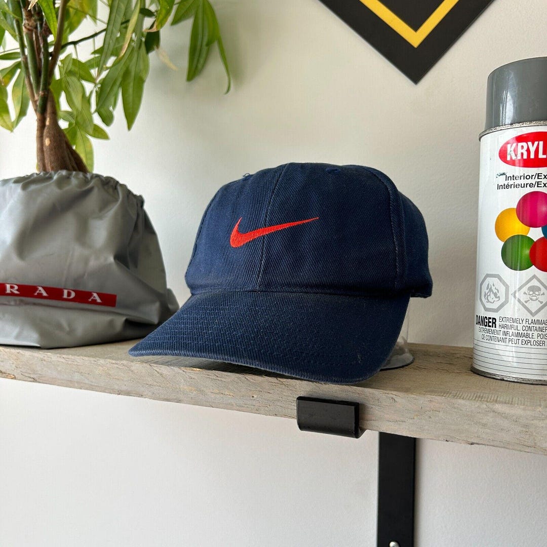 VINTAGE | Nike Big Swoosh Baseball Cap HAT Sz OS - Etsy