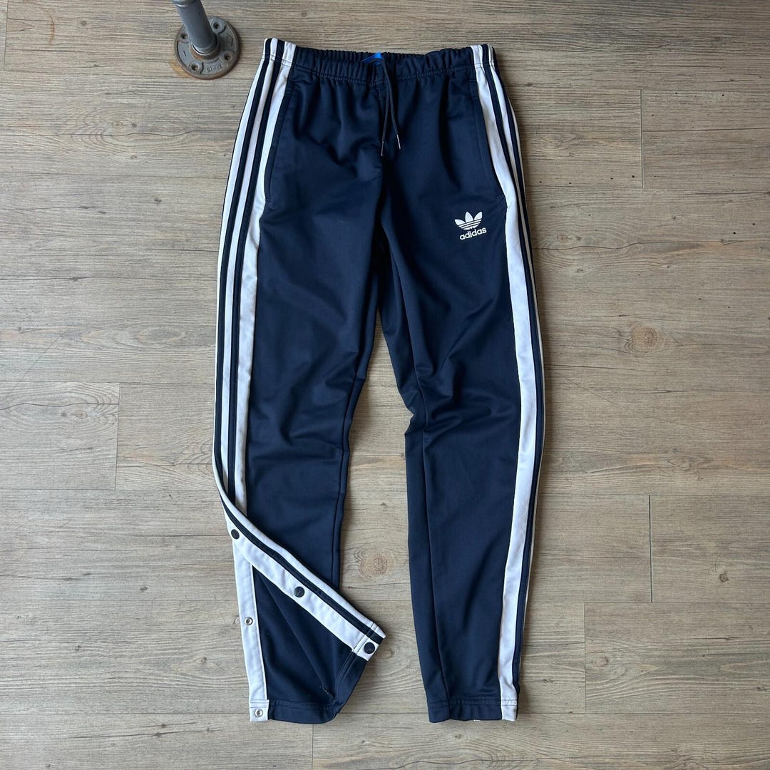 VINTAGE | Adidas 3 Stripes Tear Away Track Pants Sz S (fits W27-28) - Etsy