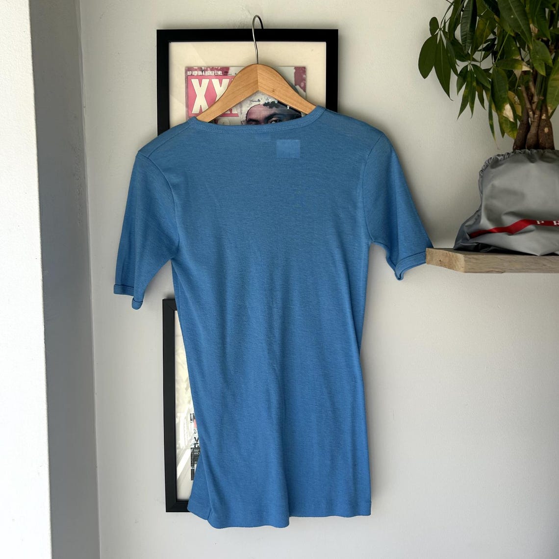 Vintage 1970s Champion Blue Bar Blank Ringer T-shirt Sz XS-S Made in ...