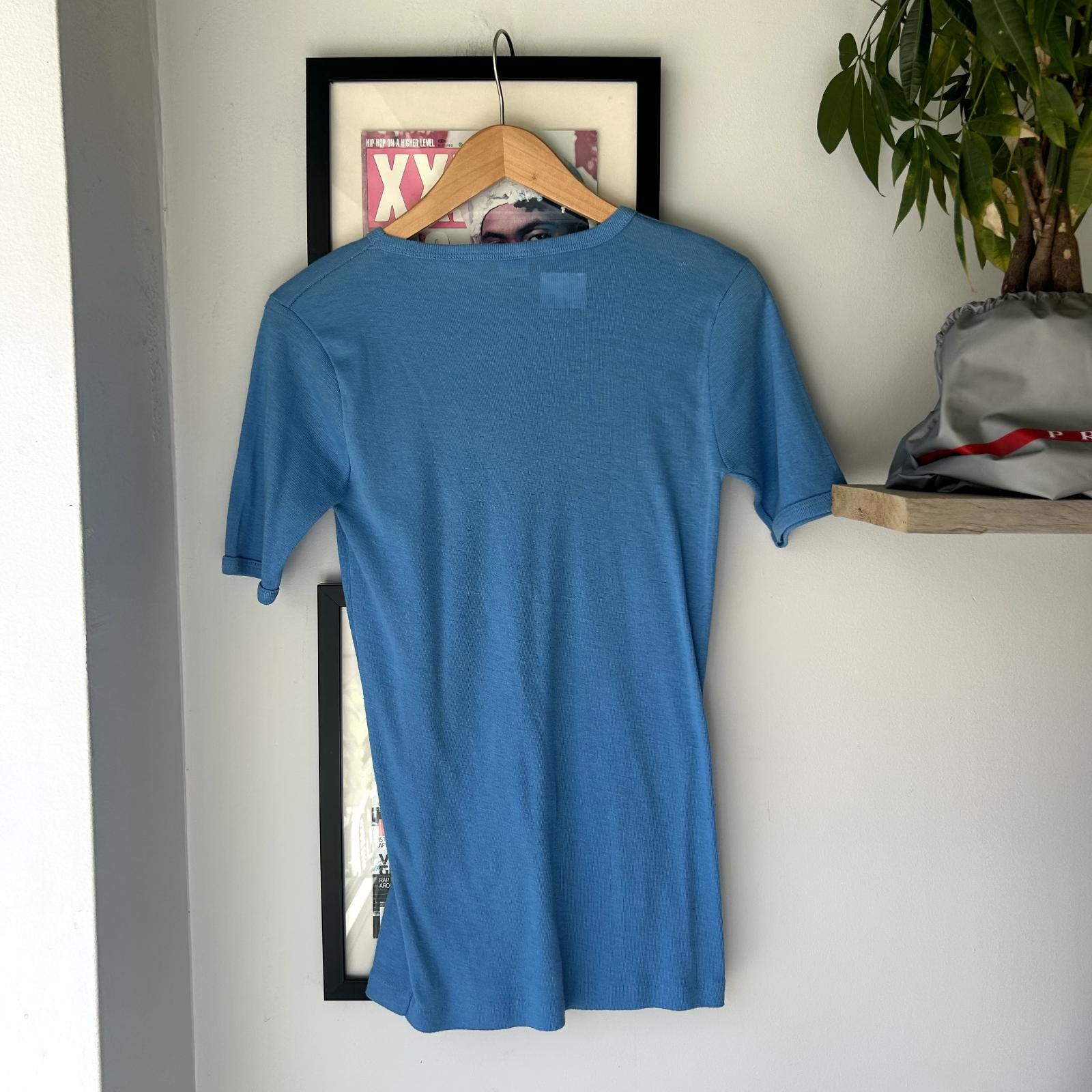 Vintage 1970s Champion Blue Bar Blank Ringer T-shirt Sz XS-S Made in ...